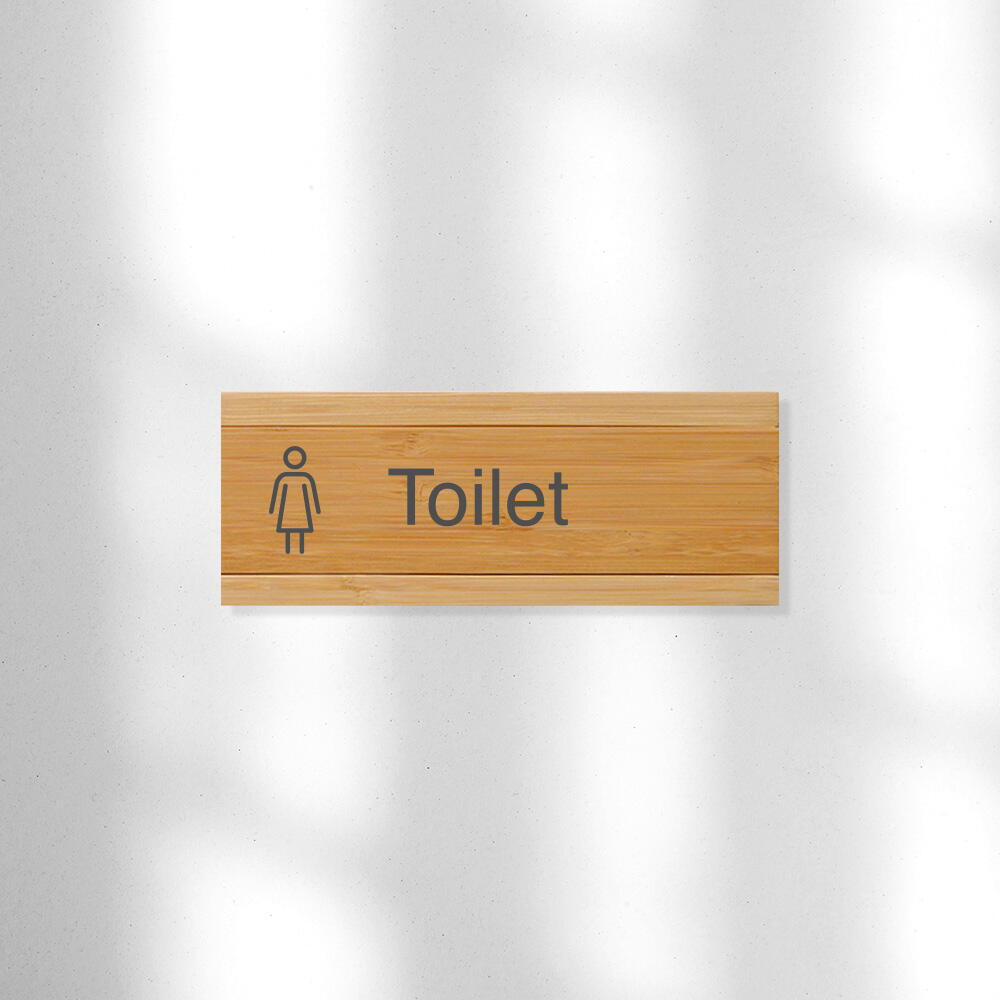 Toilet Dame 60x150 mm, bambus, sort eller grå
